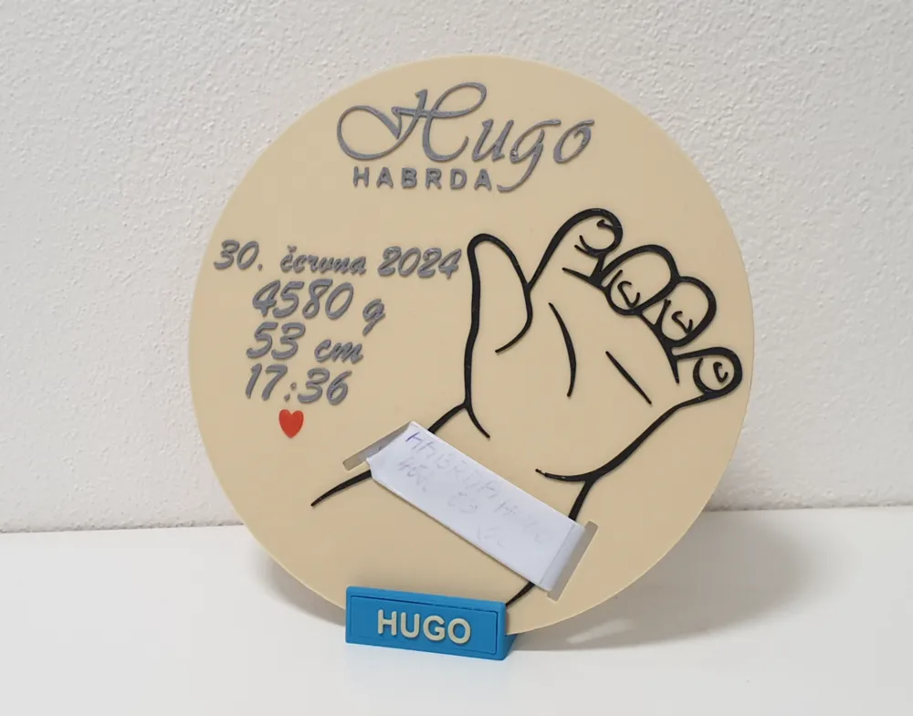 Baby Birth Tag Holder by Hába97 MakerWorld: Download Free 3D Models
