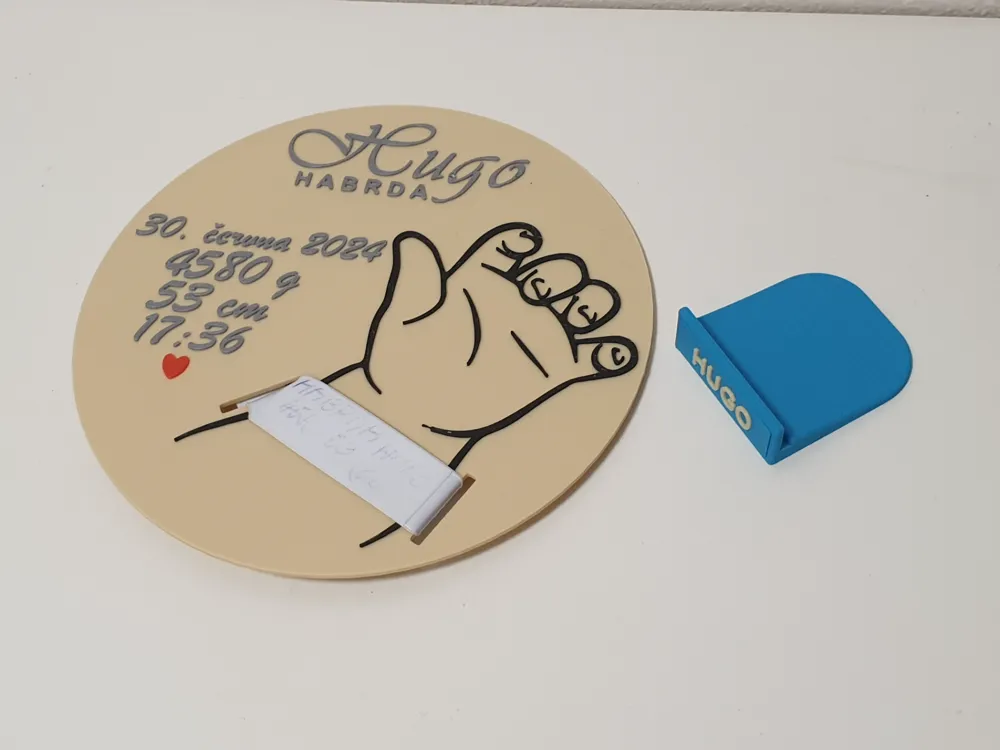 Baby Birth Tag Holder by Hába97 MakerWorld: Download Free 3D Models