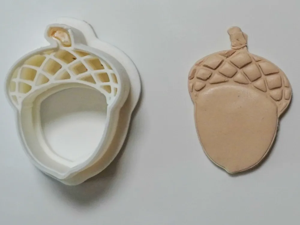 Acorn Polymer Clay Cutter Earrings Necklaces by Bogdan MakerWorld ...