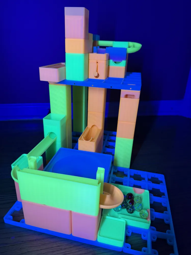 Gridfinity Marble Run "Base Level" - Free 3D Print Model - MakerWorld