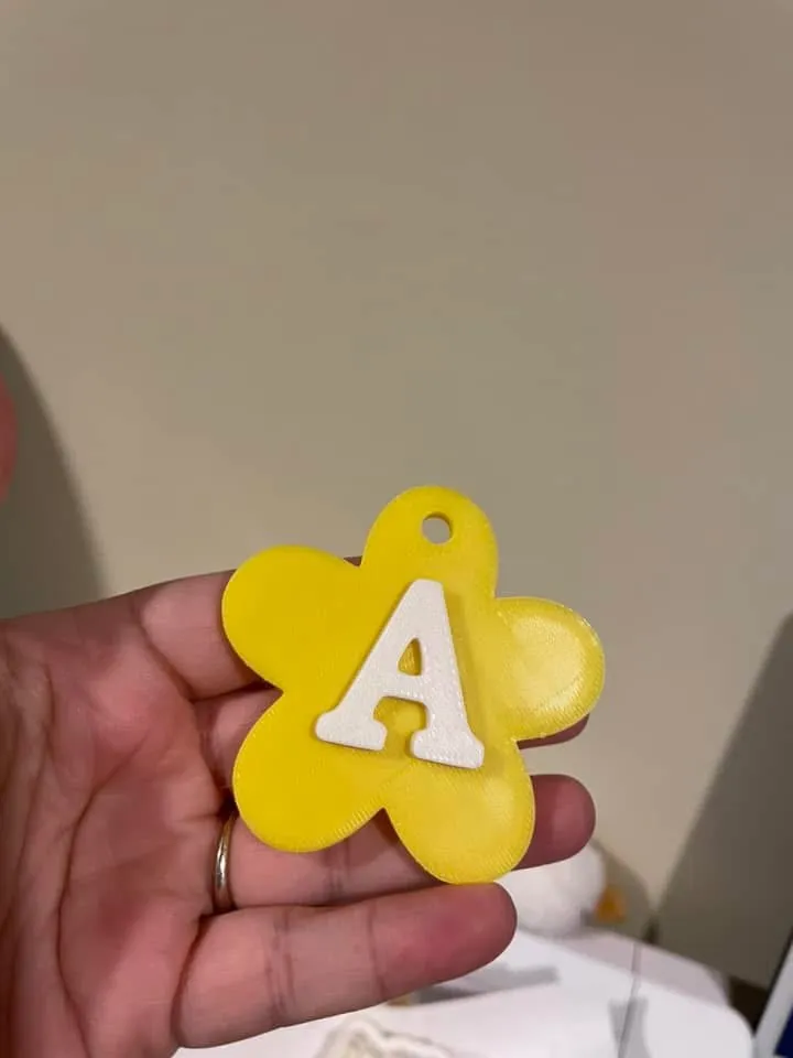 Flower A-Z Initial Keychains by Becca Kris - MakerWorld