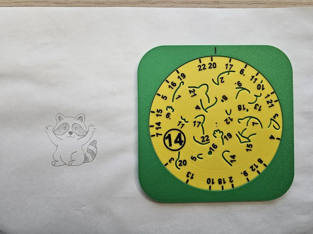 Twist Art 14 Raccoon - Rotary Drawing Stencil by THIMM1 MakerWorld ...
