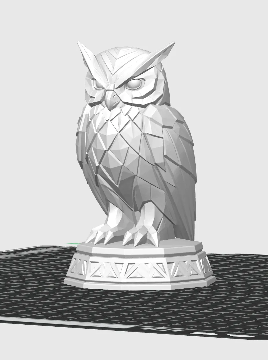 Art Deco Owl Sculpture - Free 3D Print Model - MakerWorld