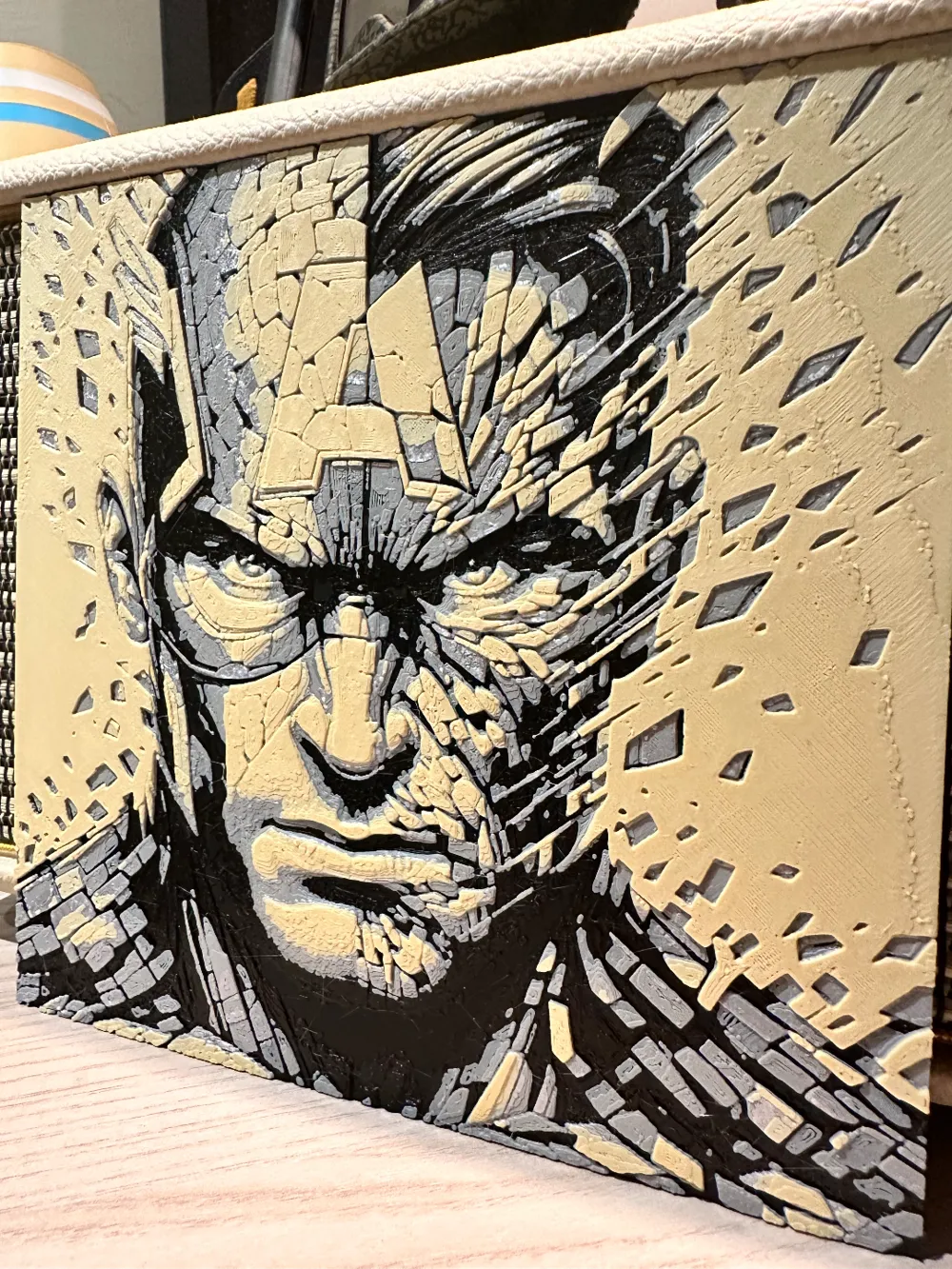 Capitan america Graffiti ART (HueForge) by Lov3d - MakerWorld