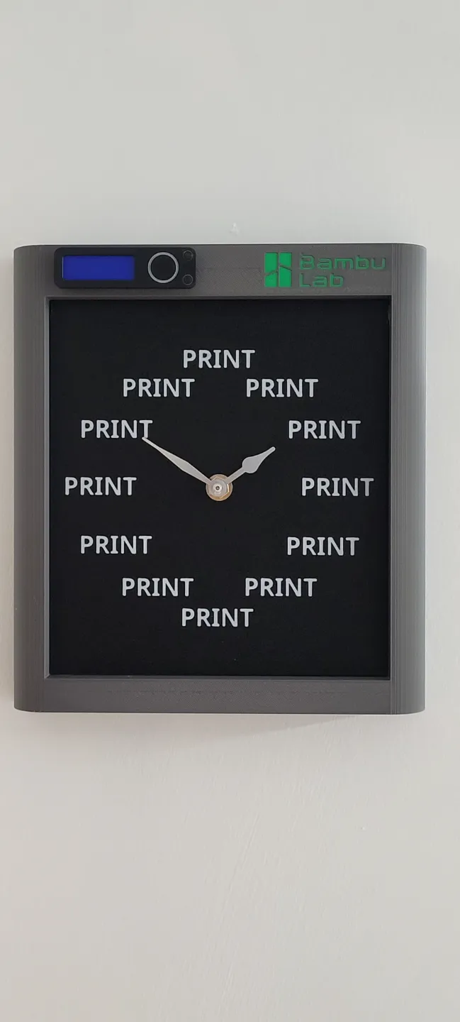 Bambu Print Time Clock by Mayhem Smiley - MakerWorld