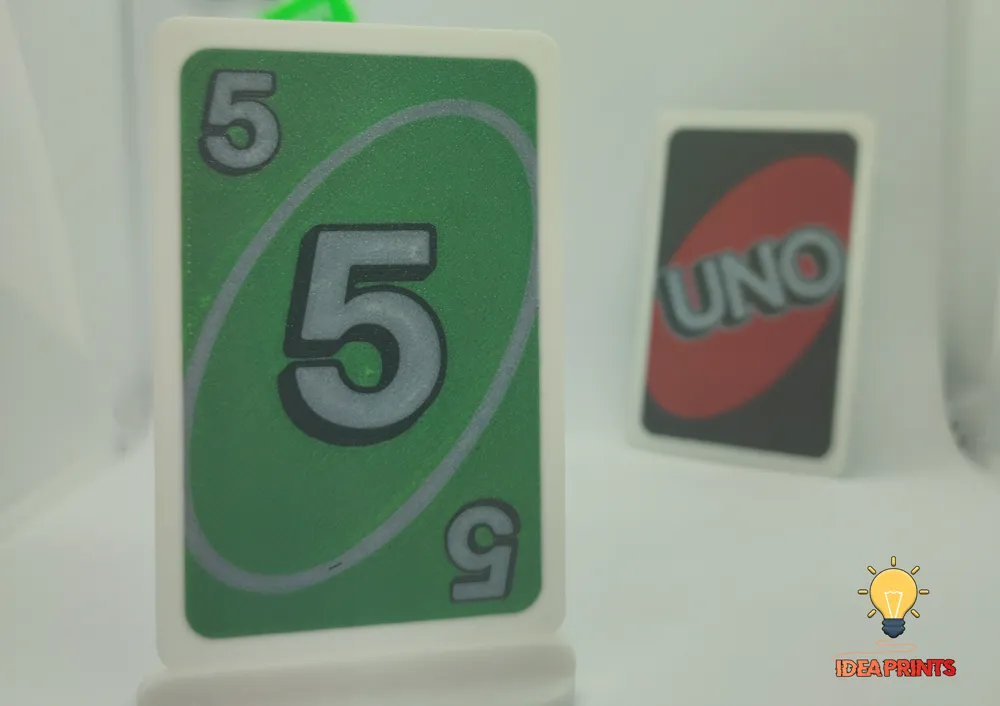 Card UNO "Number 5" by 💡Idea Prints ️ - MakerWorld