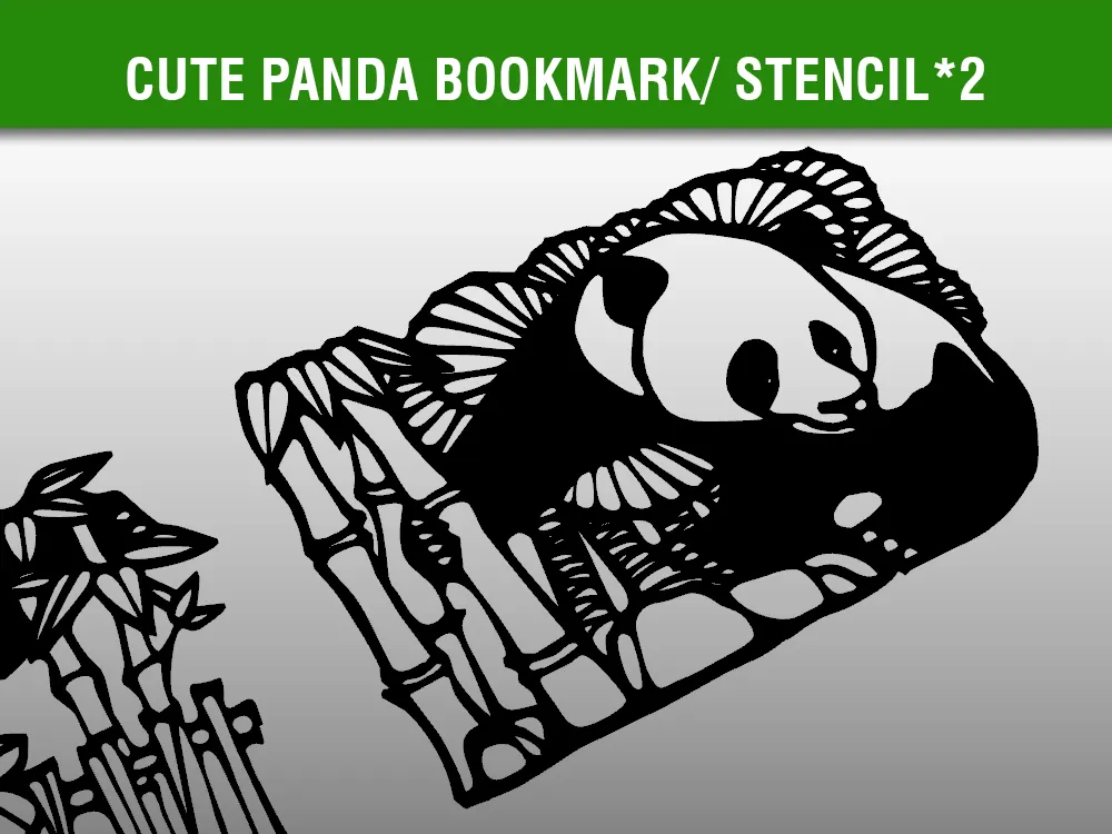 Adorable Panda Bookmark/Stencil - Free 3D Print Model - MakerWorld
