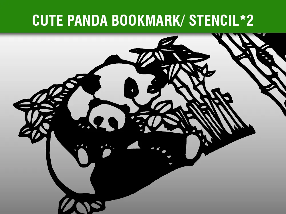 Adorable Panda Bookmark/Stencil - Free 3D Print Model - MakerWorld