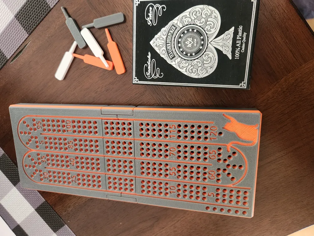 Folding Travel Cribbage Board - Free 3D Print Model - MakerWorld