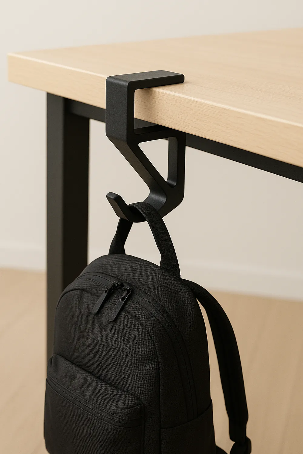 Undermount Desk Hook - No screws needed - Free 3D Print Model - MakerWorld