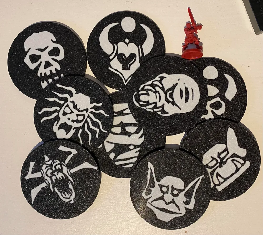 Heroquest Vintage Monster Icon Coasters by 3D prints by X - MakerWorld