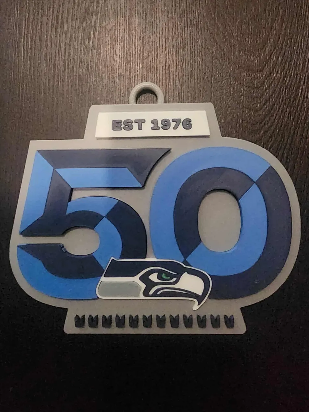 Seattle Seahawks 50th Anniversary Chain Logo - Free 3D Print Model ...