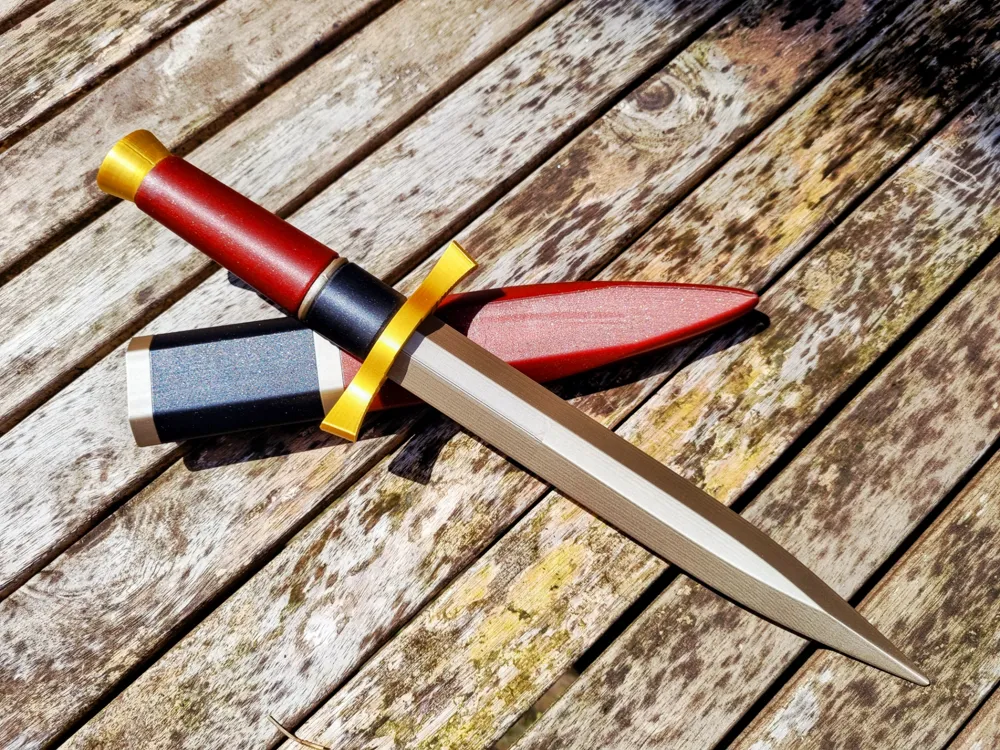 Steel Dagger with Sheath by Custom Kas MakerWorld: Download Free 3D Models