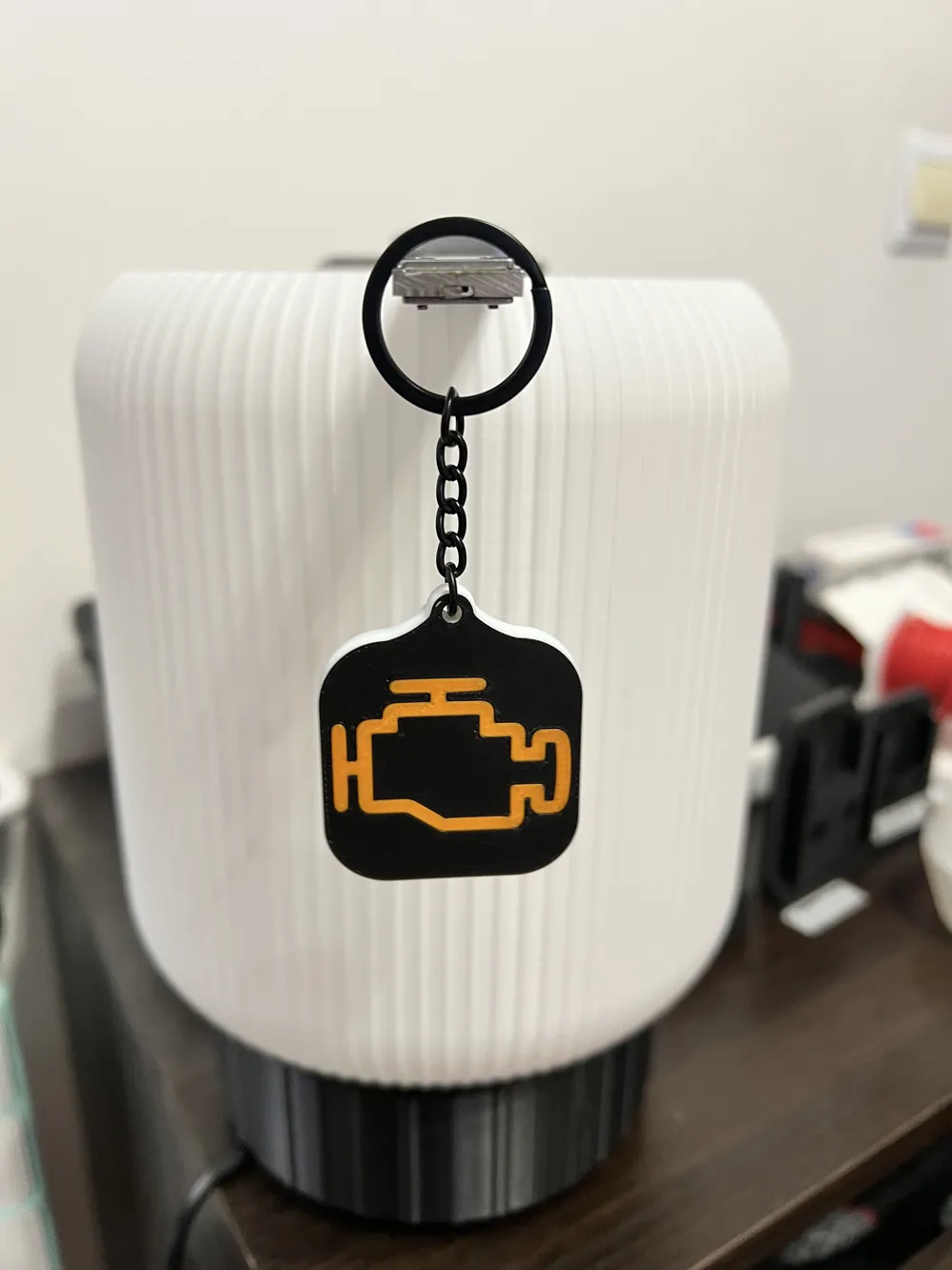 Check engine keychain - Free 3D Print Model - MakerWorld