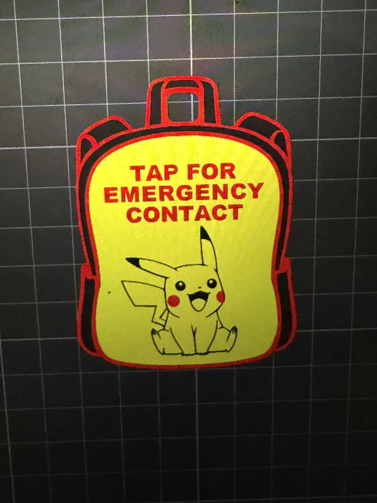 PIKACHU BACKPACK TAG - Free 3D Print Model - MakerWorld