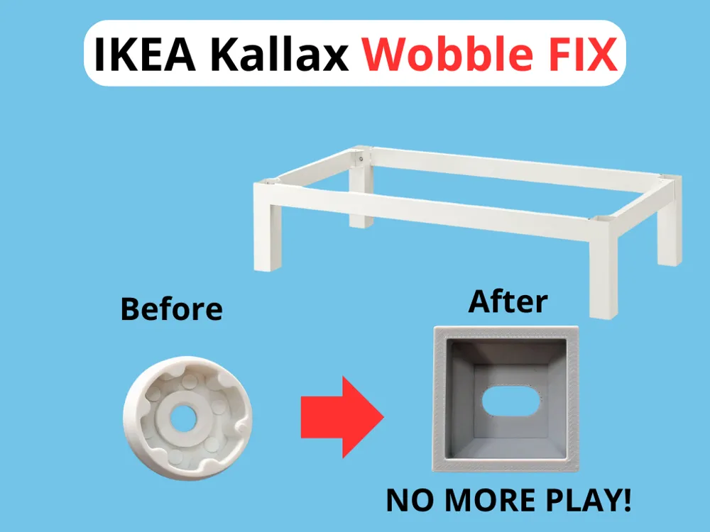 KALLAX No-Wobble Support - Free 3D Print Model - MakerWorld