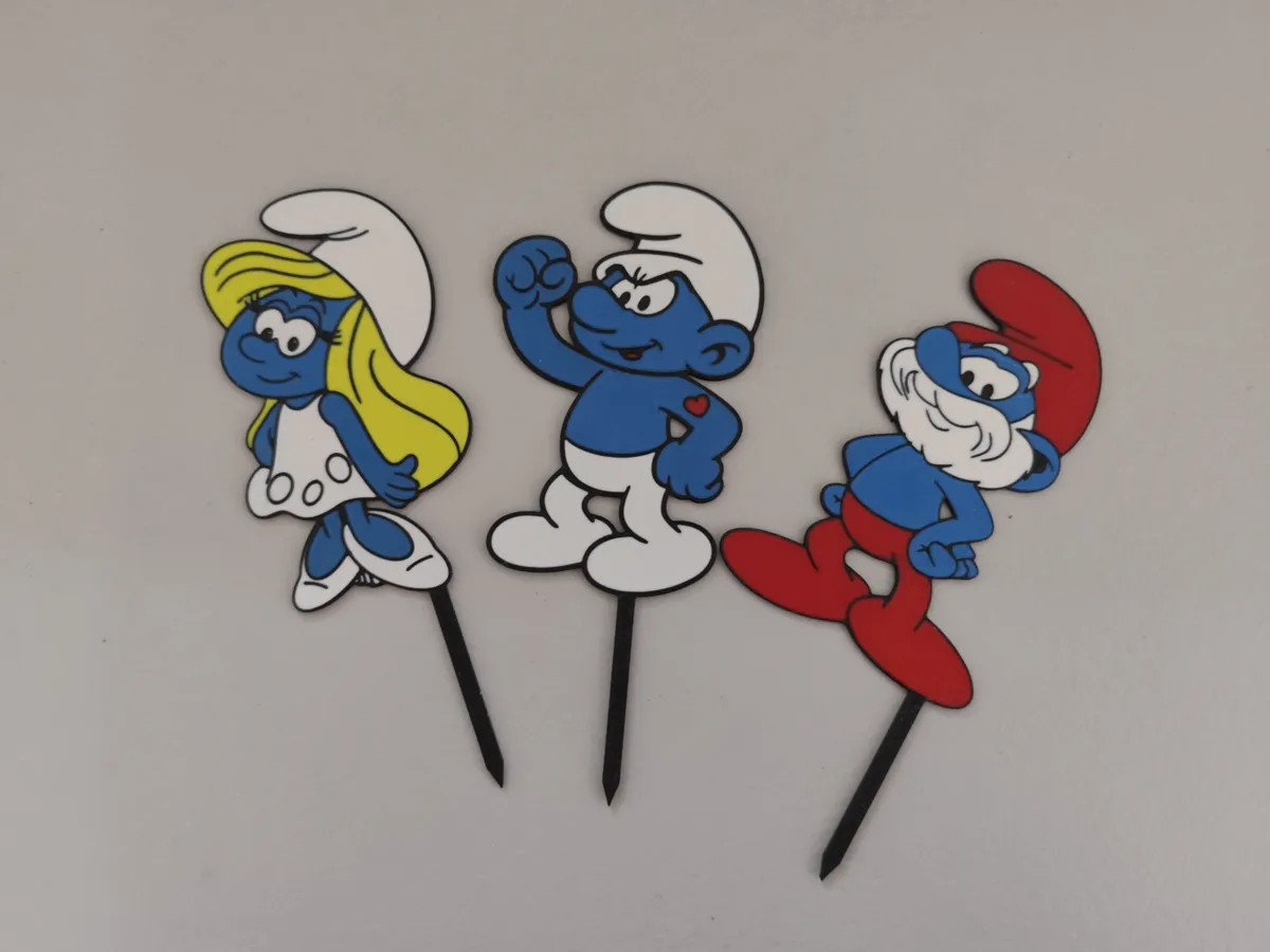 smurfs topper papa smurf Smurfette Hefty - Free 3D Print Model - MakerWorld