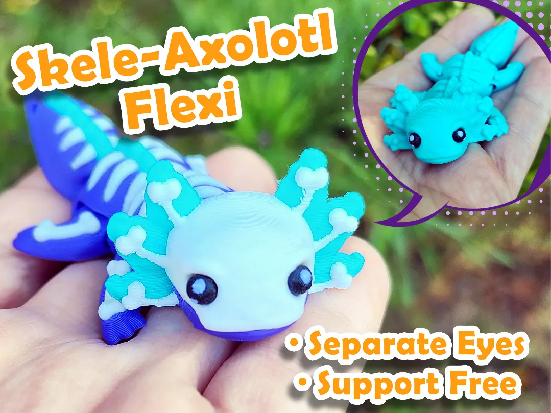 Articulated Skeleton Axolotl - Free 3D Print Model - MakerWorld