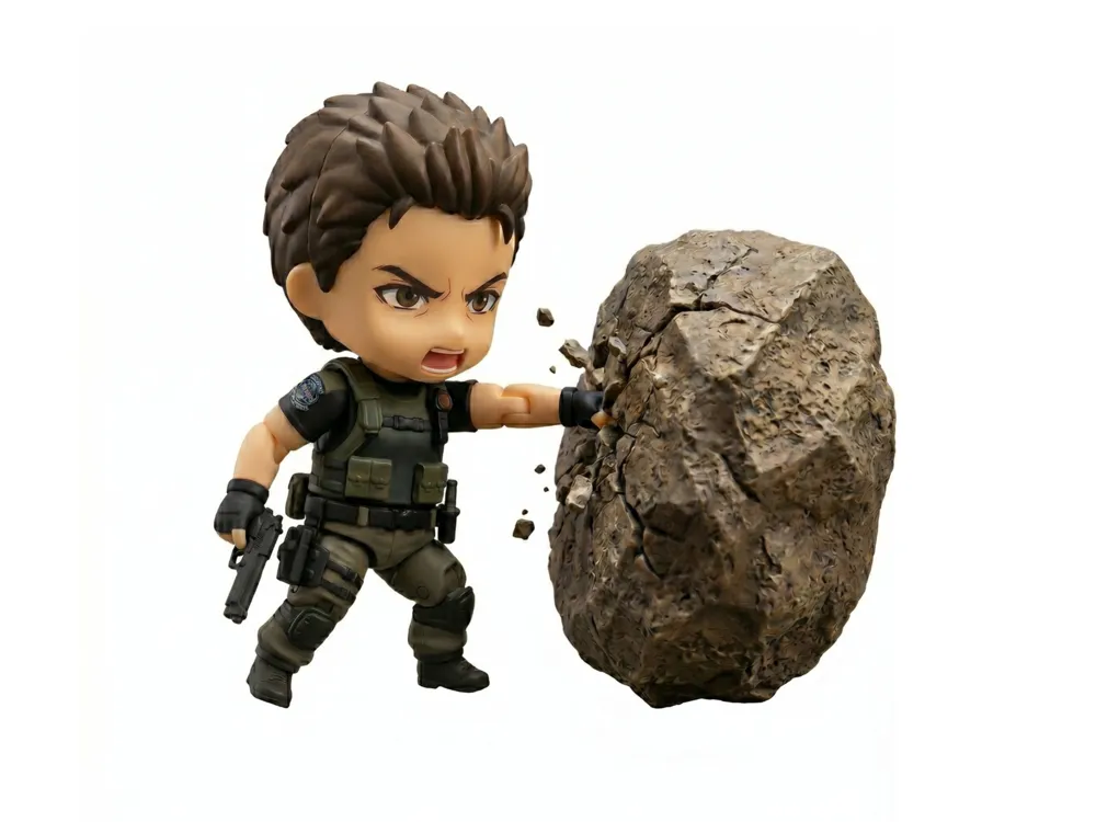 Chris Redfield Punching Boulder - Resident Evil 5 - Free 3D Print Model ...