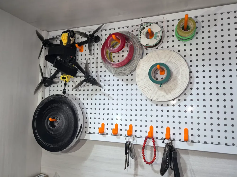 Pegboard Hooks (Updated 25mm and 32mm Hole Pegboard Versions) by wzq83961 MakerWorld: Download ...