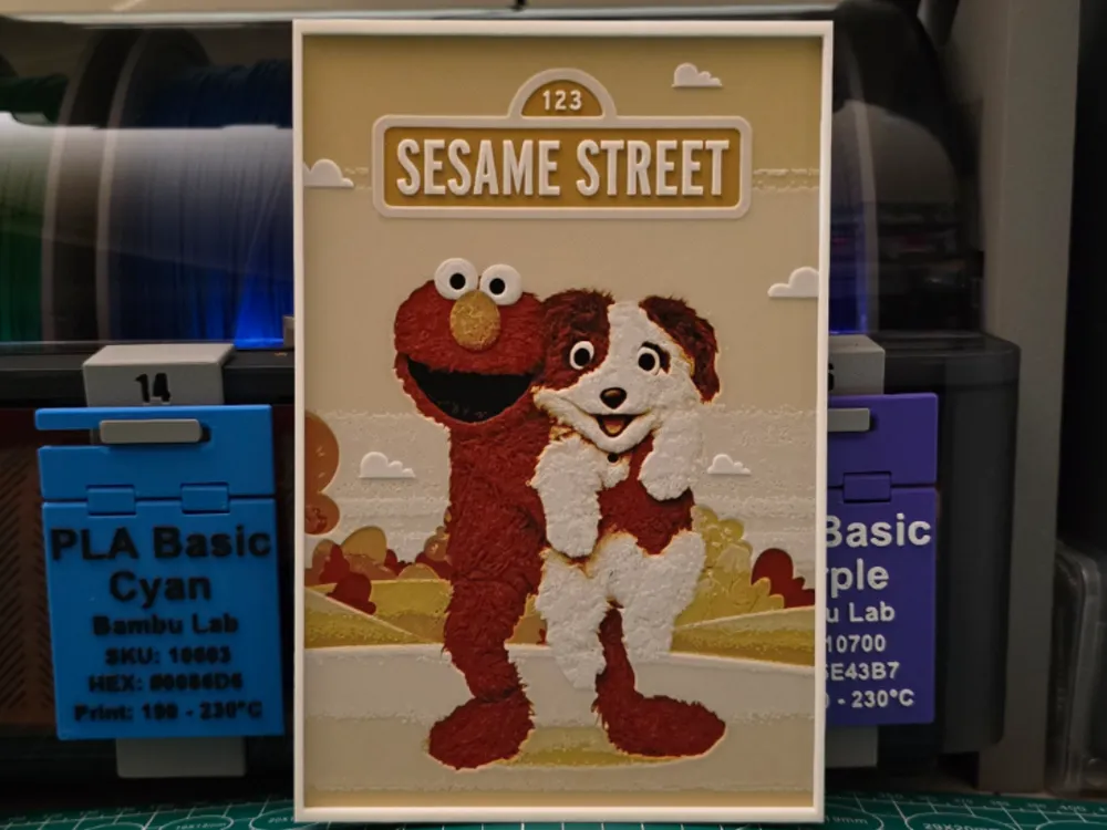 Sesame Street Poster - Hueforge Art by Lumpy3D - MakerWorld