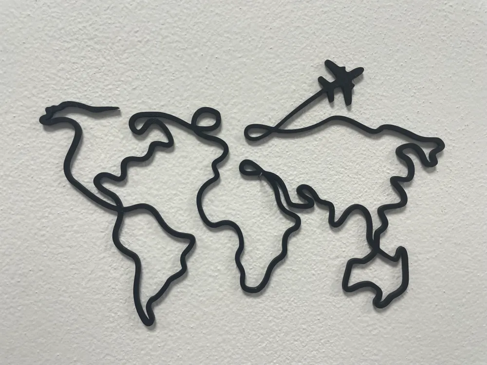 Wall Art World Map by ArgiCZ - MakerWorld