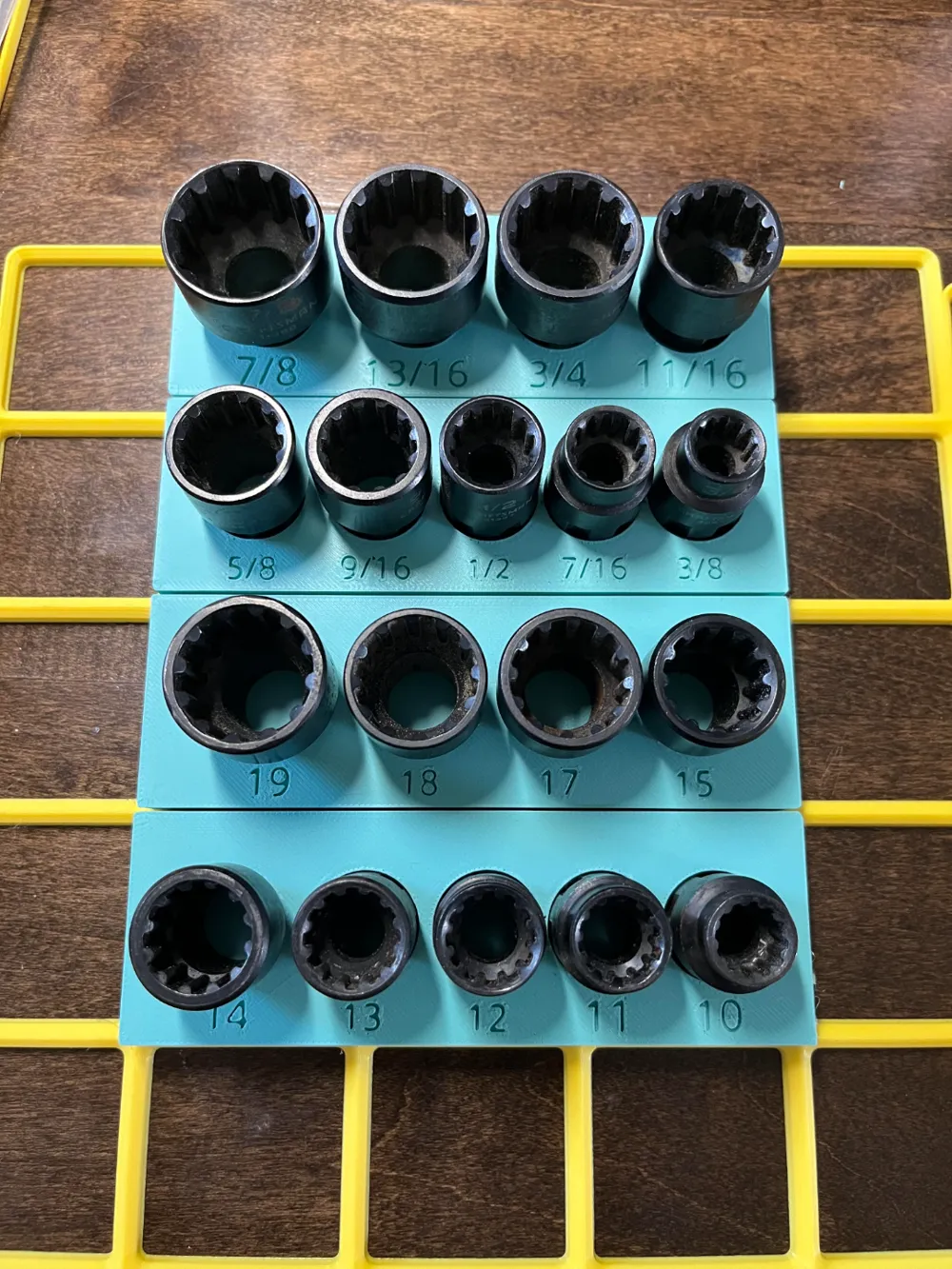 Gridfinity - Craftsman Socket Holder (24967 L-AB) Remixed by Rook0011 ...