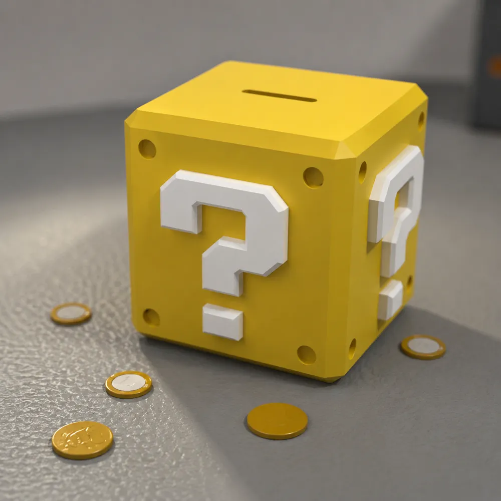 Super Mario Mistery Cube Piggy Bank Salvadanaio - Free 3D Print Model ...