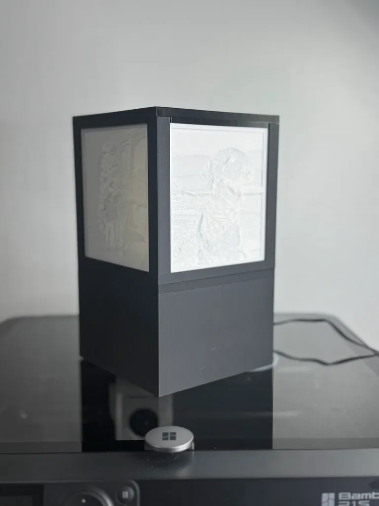 Custom Lithophane LED Lamp with remote control by 3DideasPR - MakerWorld
