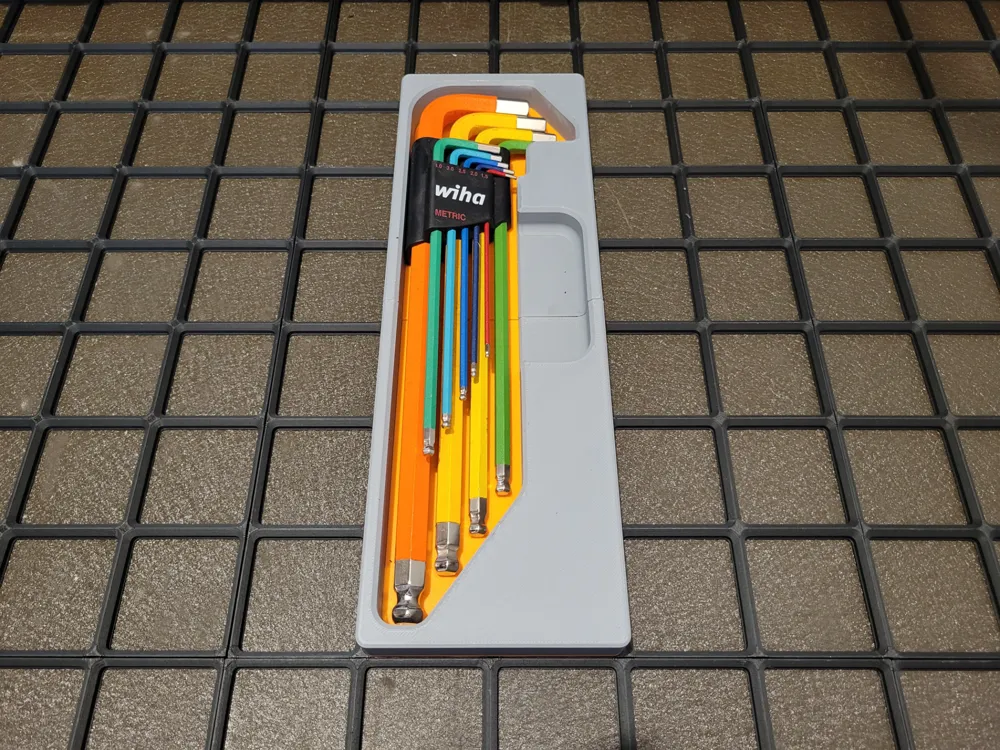 Wiha Metric Allen Key Gridfinity Tray by Tom BrennerMakerWorld: Download Free 3D Models