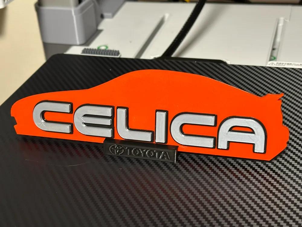 Toyota Celica logo stand by WAKUMARU MakerWorld: Download Free 3D Models
