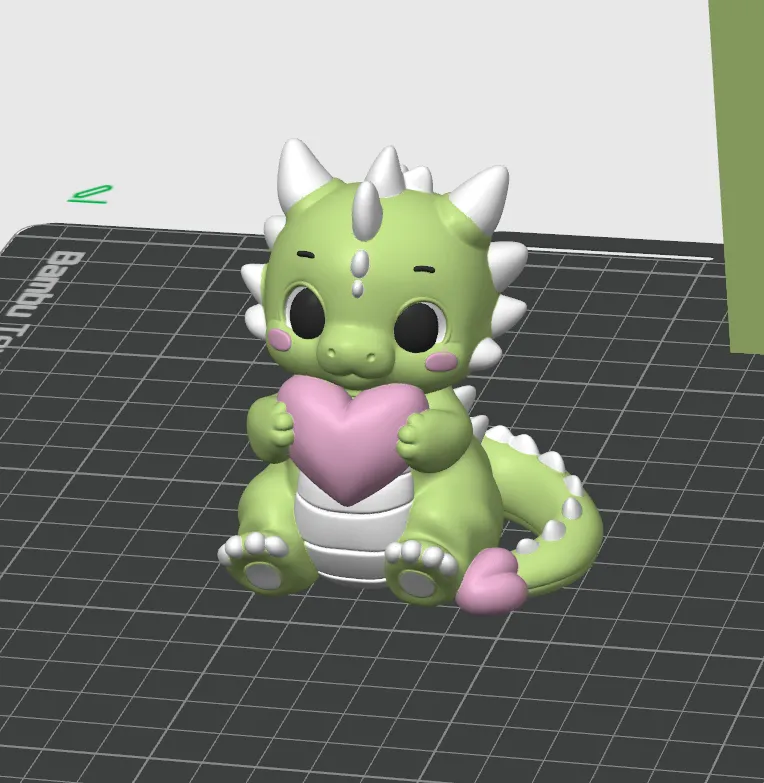 Dragon Love - Cute Dragon Heart Valentine’s Gift - Free 3D Print Model ...