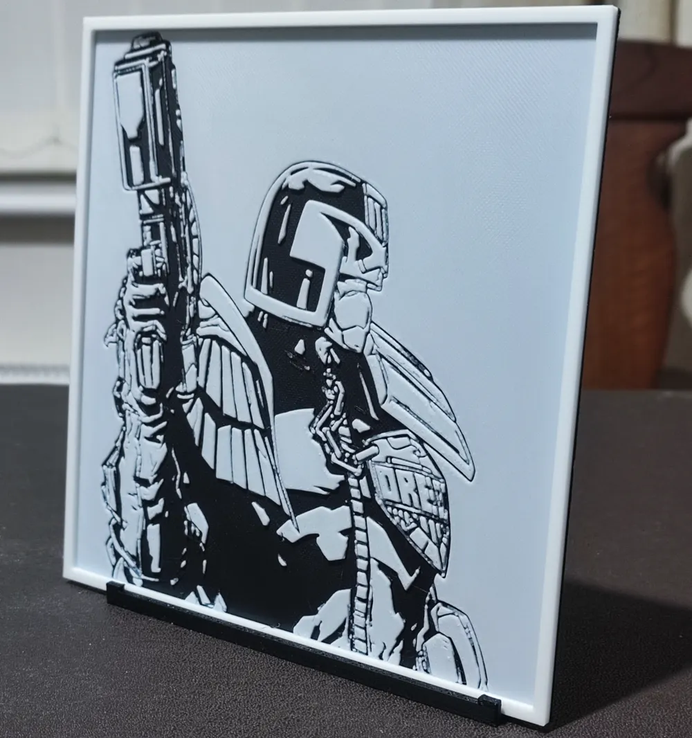Judge Dredd HueForge 2 Color by BoDad - MakerWorld