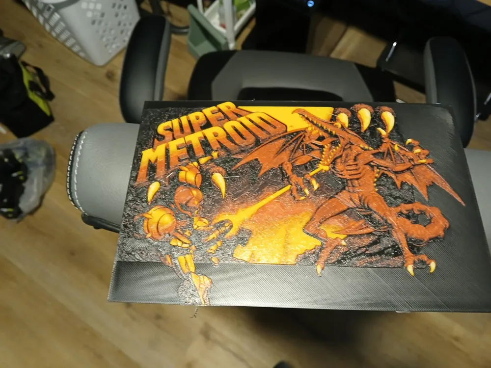 Super Metroid (SNES) Cover - HueForge - Free 3D Print Model - MakerWorld