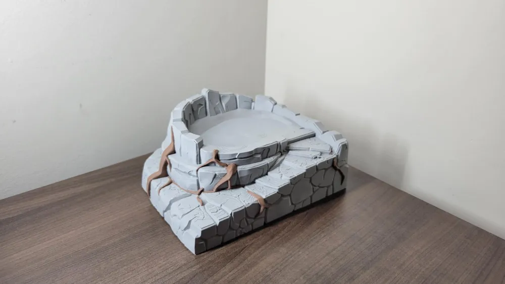 Stone & Root Display Base / Dragon Perch - Free 3D Print Model - MakerWorld