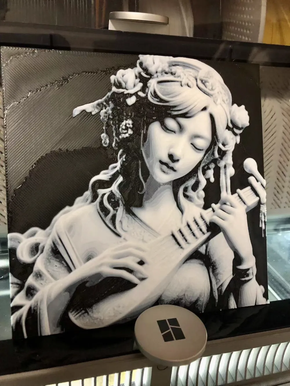 Lute girl Hueforge by ZhangSheng - MakerWorld