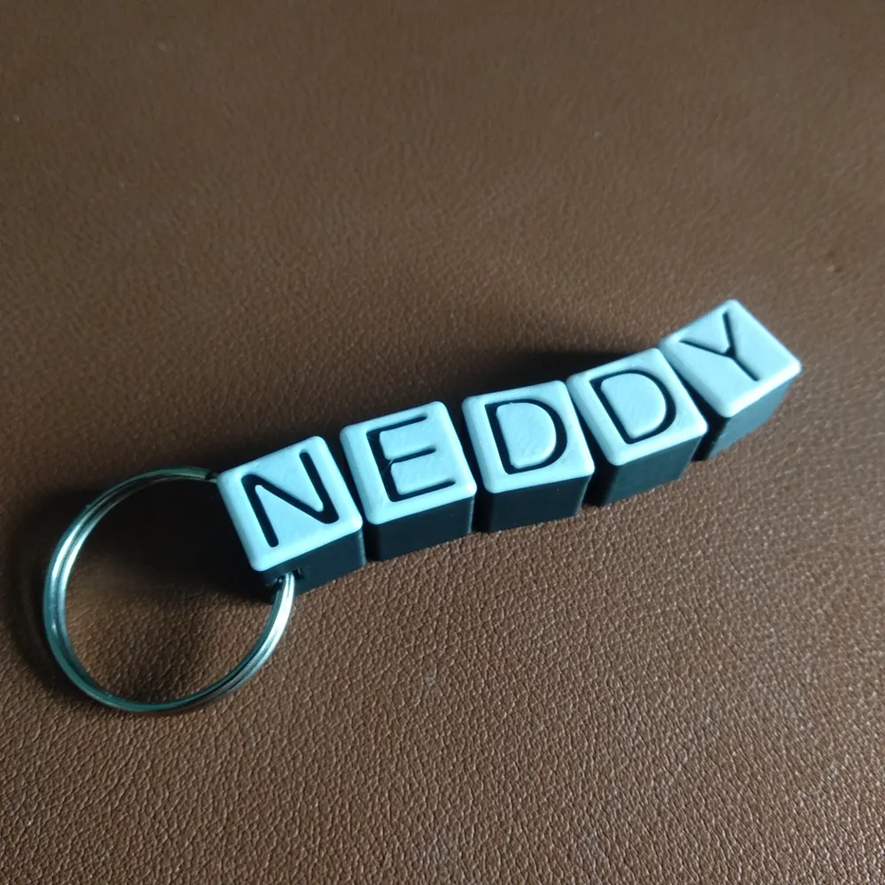 Flexi-Cube Name Keyring - Free 3D Print Model - MakerWorld