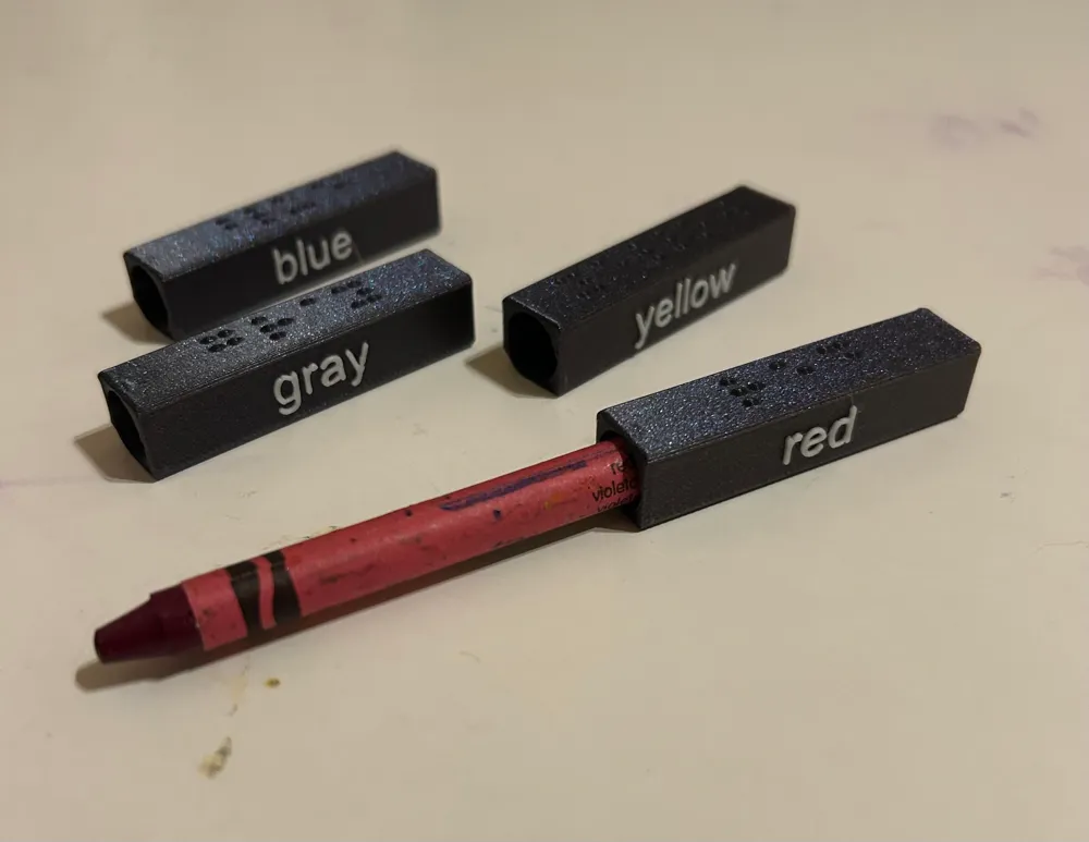 Braille Crayon Cap by dmcfarland08 - MakerWorld