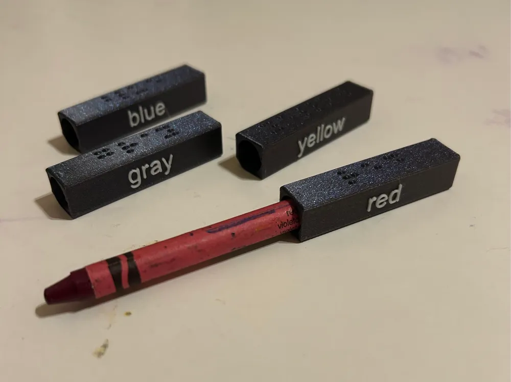 Braille Crayon Cap by dmcfarland08 MakerWorld: Download Free 3D Models