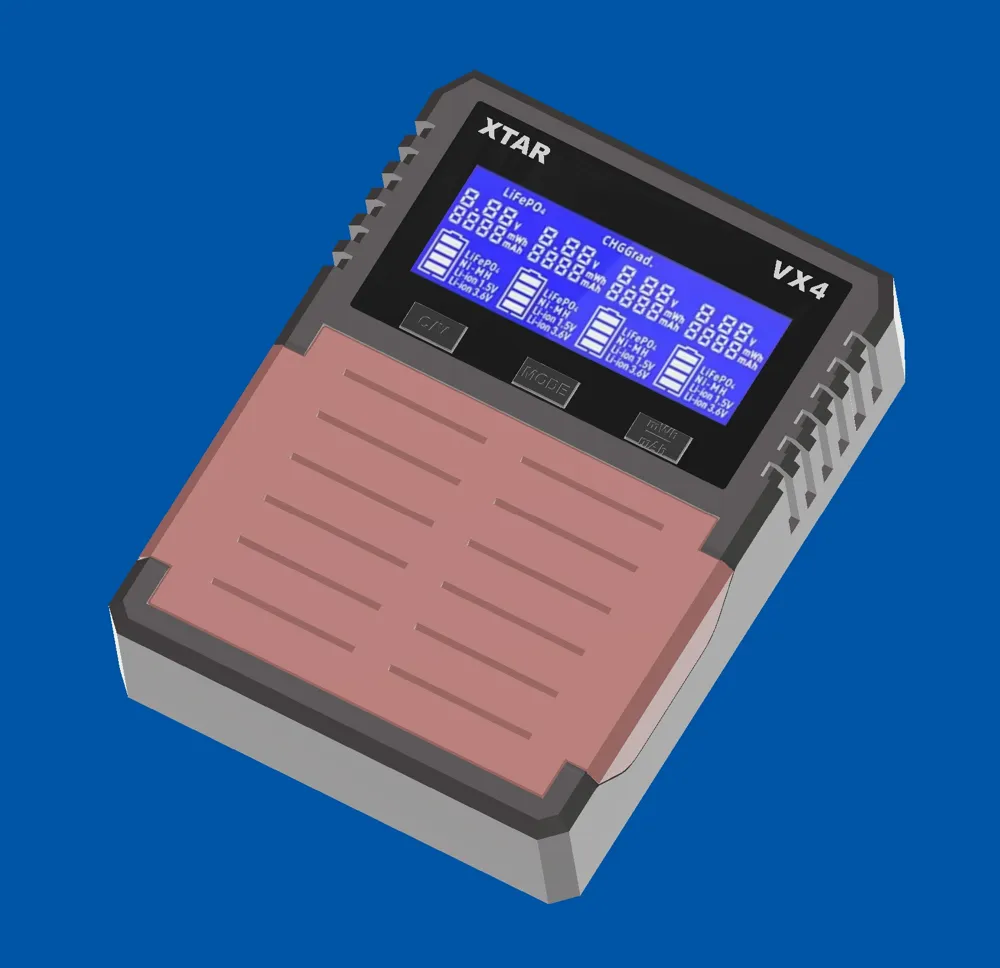 Copertura Antipolvere Caricabatterie Xtar VX4 - Free 3D Print Model ...