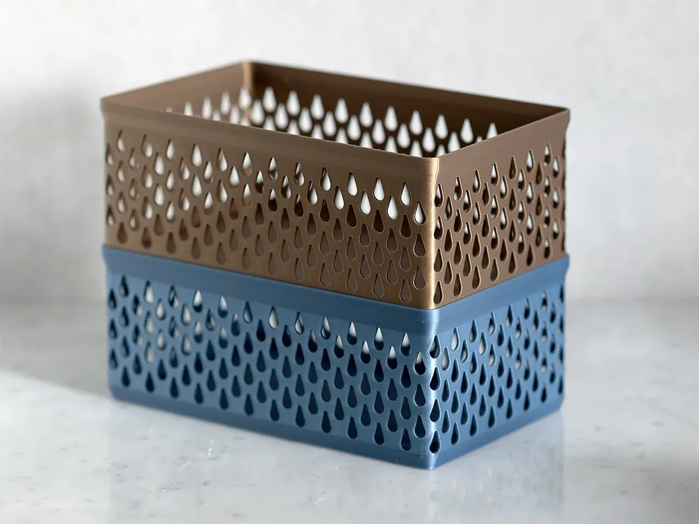 Teardrop - Stackable Storage Basket - Organization - Free 3D Print Model - MakerWorld
