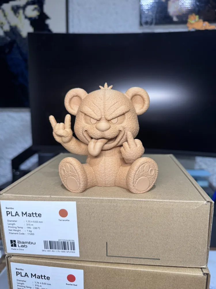 The Cheeky Metal Grumpy Bear by Lemmy3DPrint MakerWorld: Download Free ...