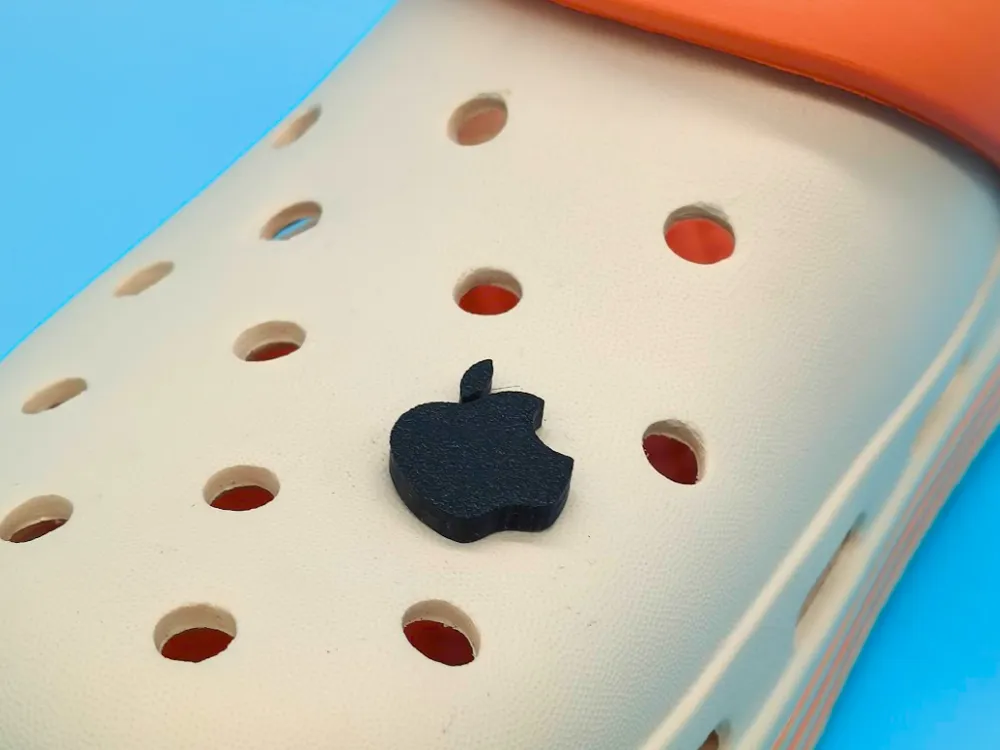 Apple logo croc charm - Free 3D Print Model - MakerWorld
