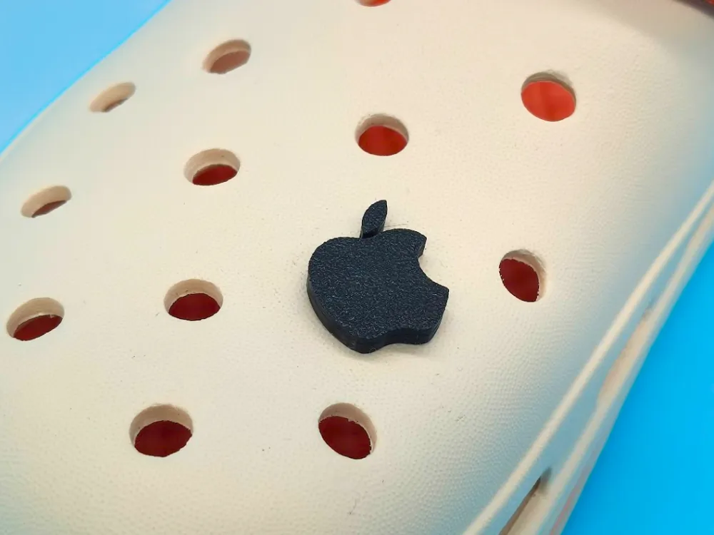 Apple logo croc charm - Free 3D Print Model - MakerWorld