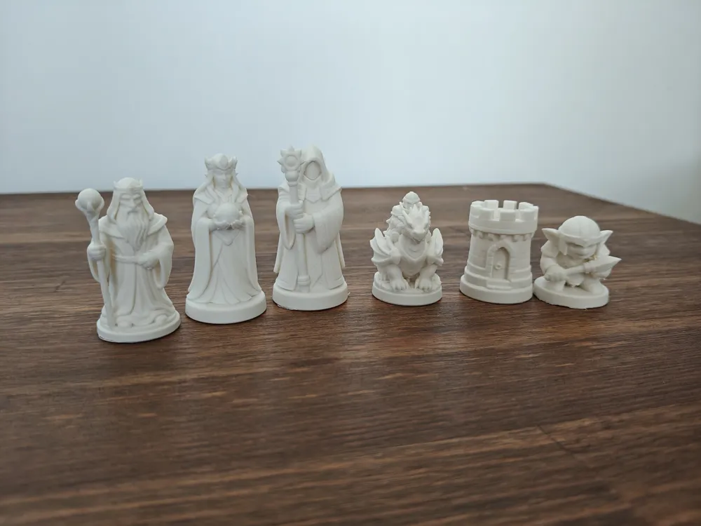 Epic Fantasy Chess Set Fantasy Kingdom - Free 3D Print Model - MakerWorld