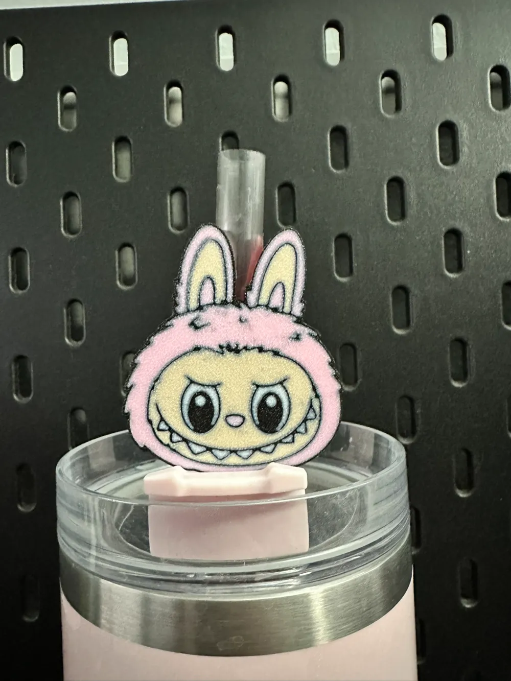 Labubu Straw Topper 11mm hole - Free 3D Print Model - MakerWorld