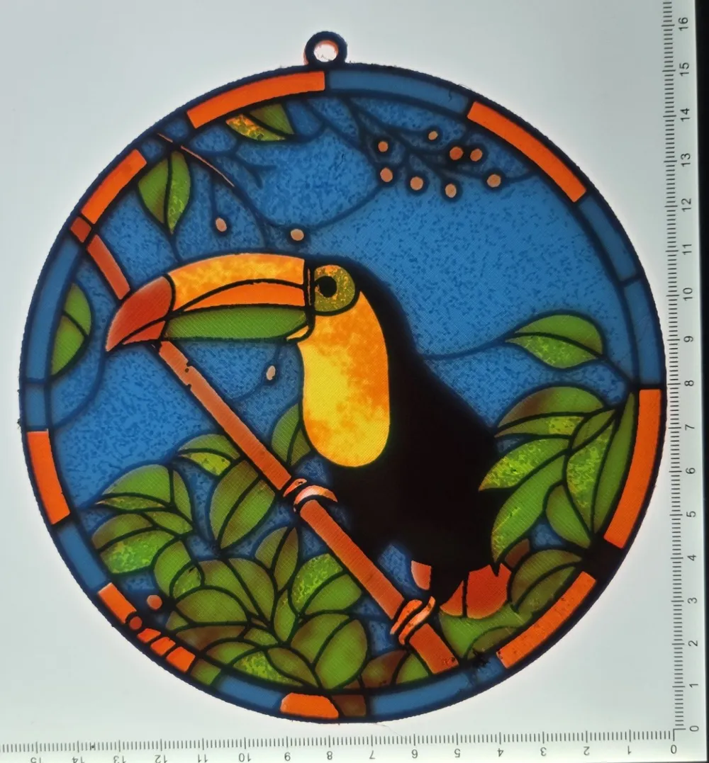 Toucan in a Stained-glass Style - Free 3D Print Model - MakerWorld