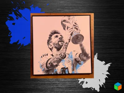 Lionel Messi & The World Cup — HueForge Wall Art - Free 3D Print Model ...