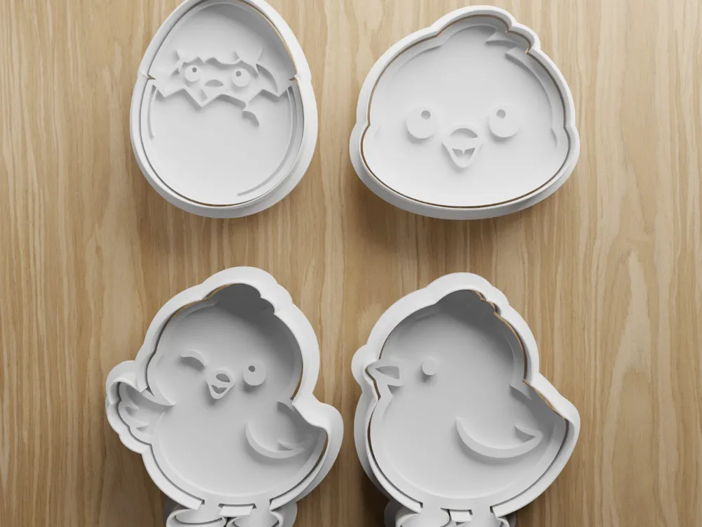 Easter Chick Cookie Cutter| Cute Baby Chick - Free 3D Print Model ...
