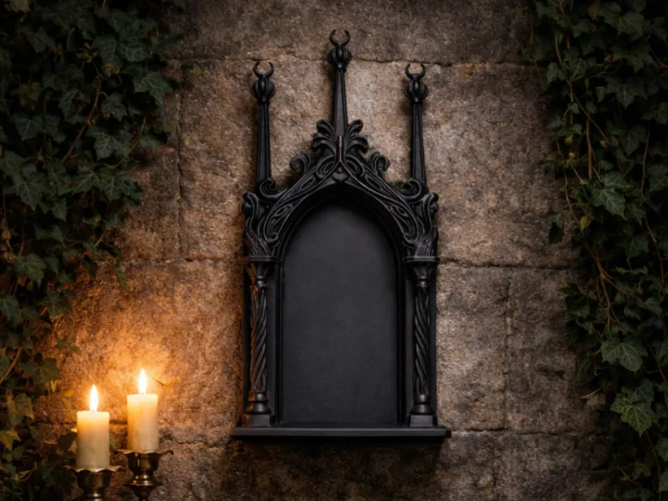 Spired Gothic Niche - Wall Sanctuary - Free 3D Print Model - MakerWorld